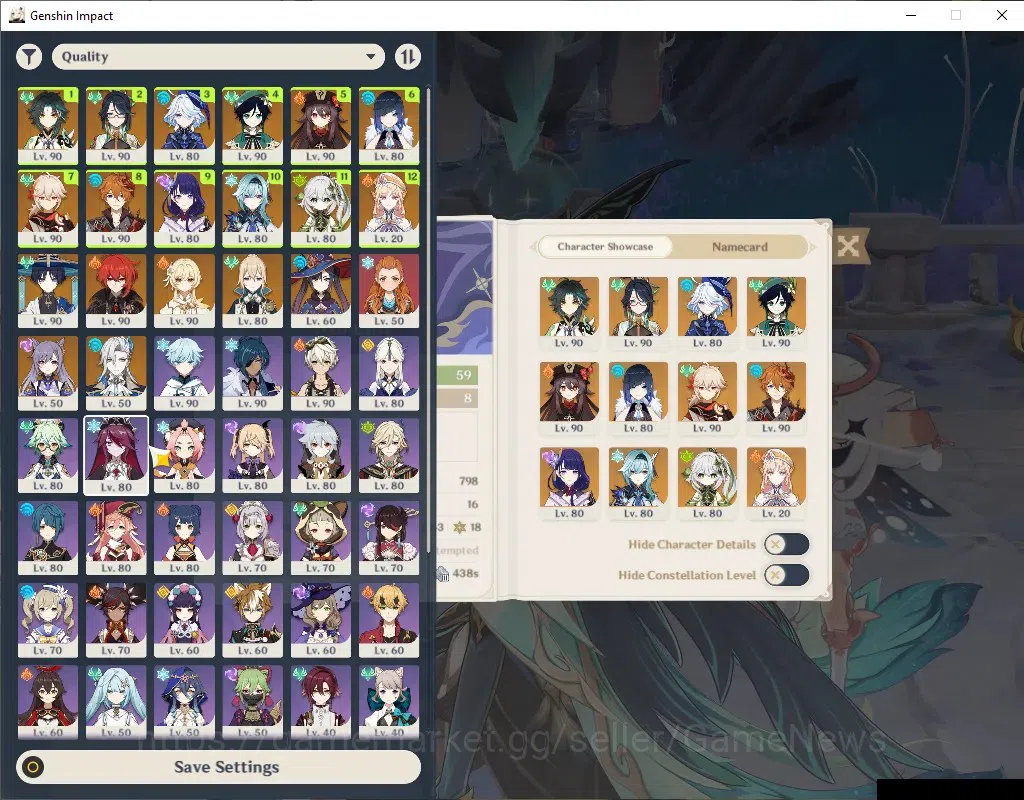 Genshin Impact Accounts - Asia Ar 59 11 Limited 7 5wep N | GameMarket.gg