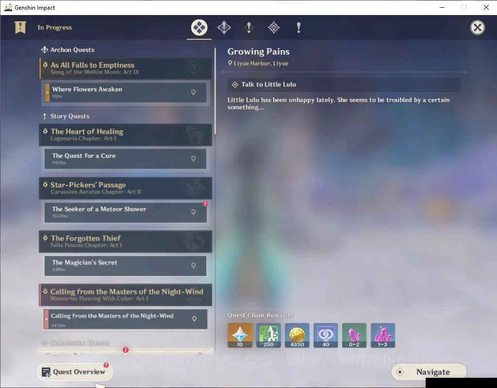 Genshin Impact Accounts - Asia Ar 59 11 Limited 7 5wep N | GameMarket.gg