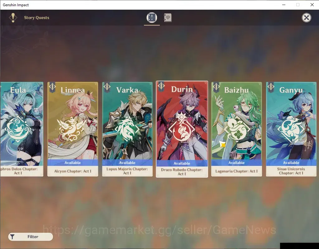 Genshin Impact Accounts - Asia Ar 50 7 Limited 3 5wep Ar | GameMarket.gg