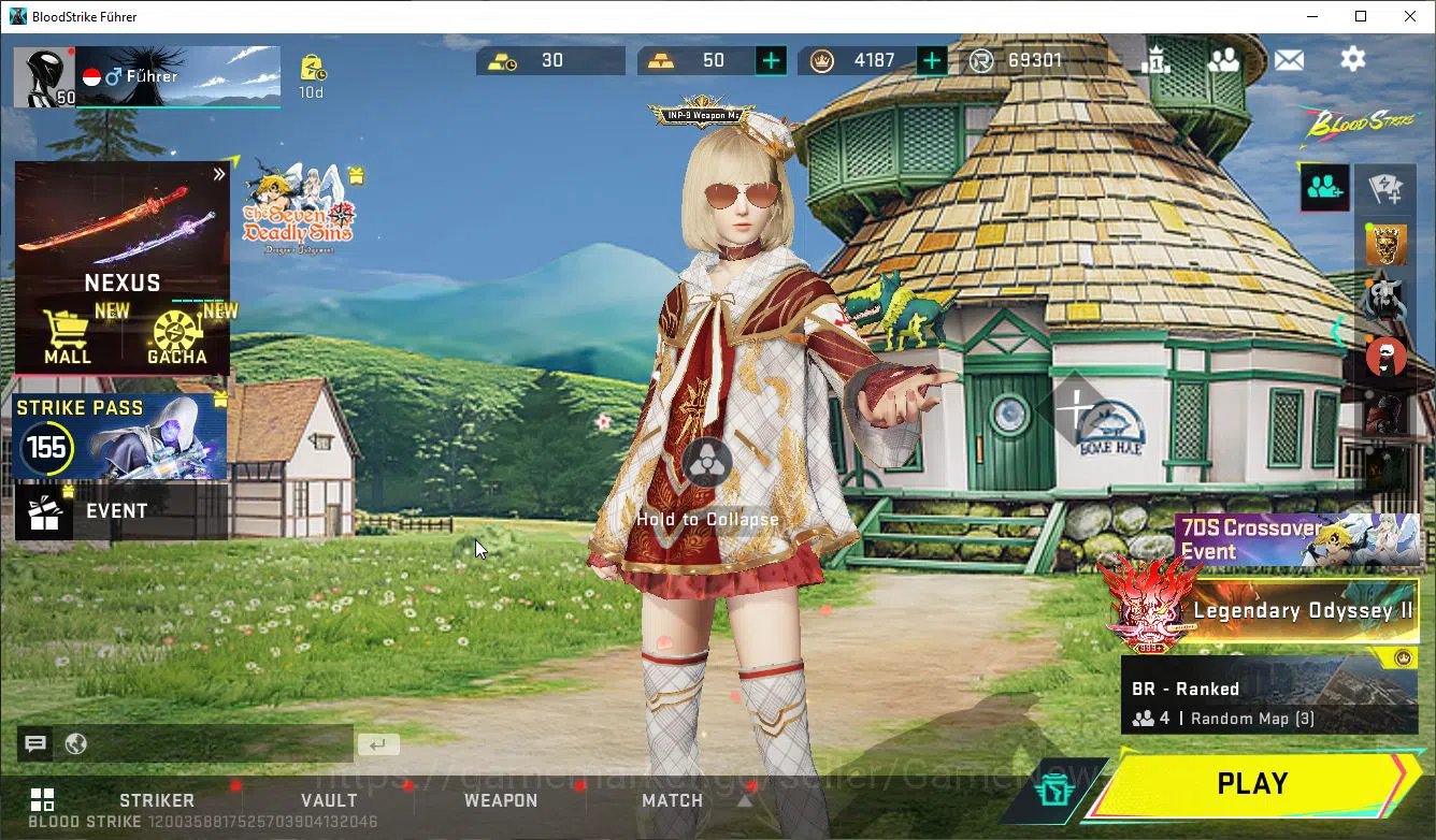 Blood Strike Accounts - Asia Collab 7ds Ak47 Rhita Ble | GameMarket.gg