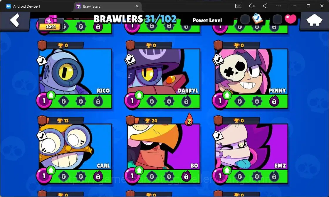 Brawl Stars Accounts - Android 3091thropy 31 Brawler | GameMarket.gg