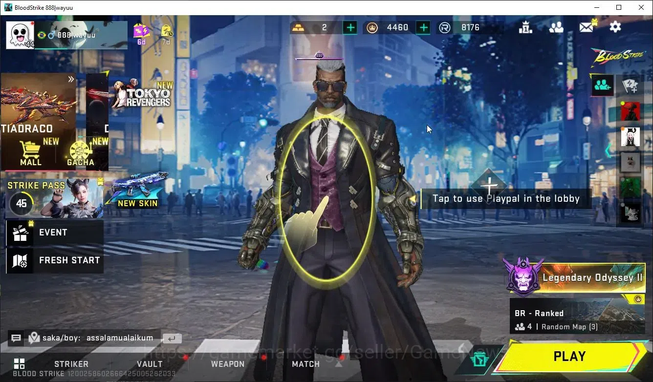 Blood Strike Accounts - Asia Eternal Deagle Scorpion C | GameMarket.gg