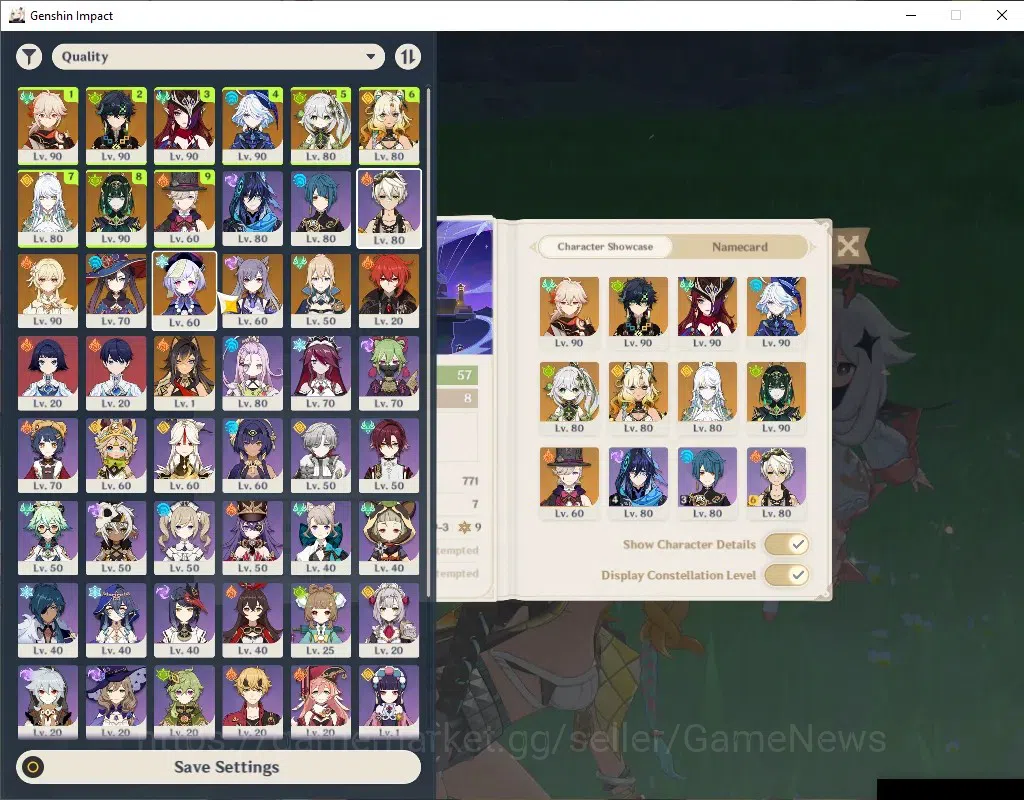 Genshin Impact Accounts - Asia Ar 57 9 Limited 5 5wep Zi | GameMarket.gg