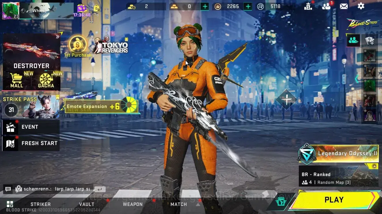 Blood Strike Accounts - Asia Eternal Desert Eagle Scor | GameMarket.gg